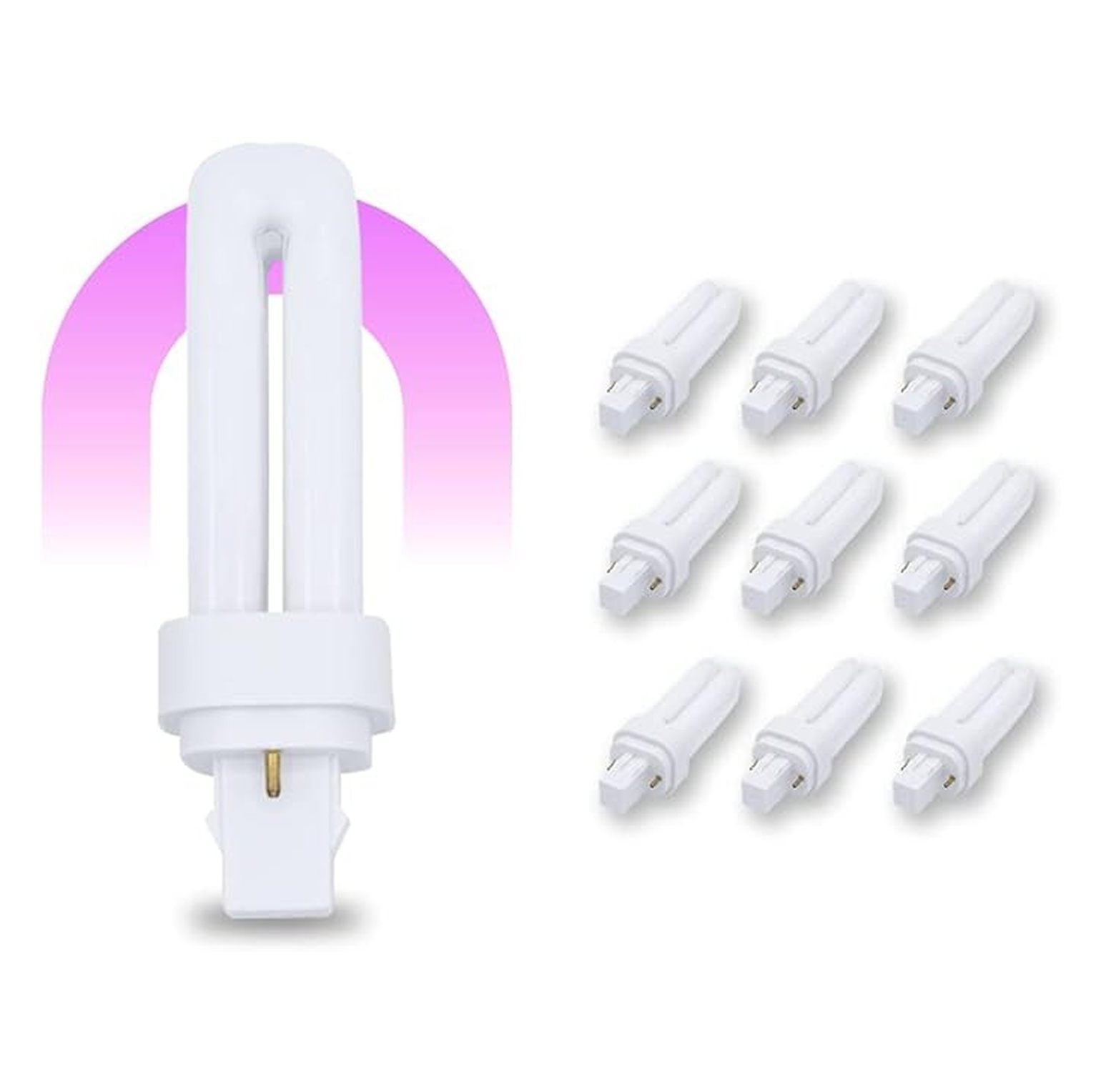 13 Watt Quad Tube Fluorescent Lamp with GX23-2, 2 Pin Base 3500k Cool ...