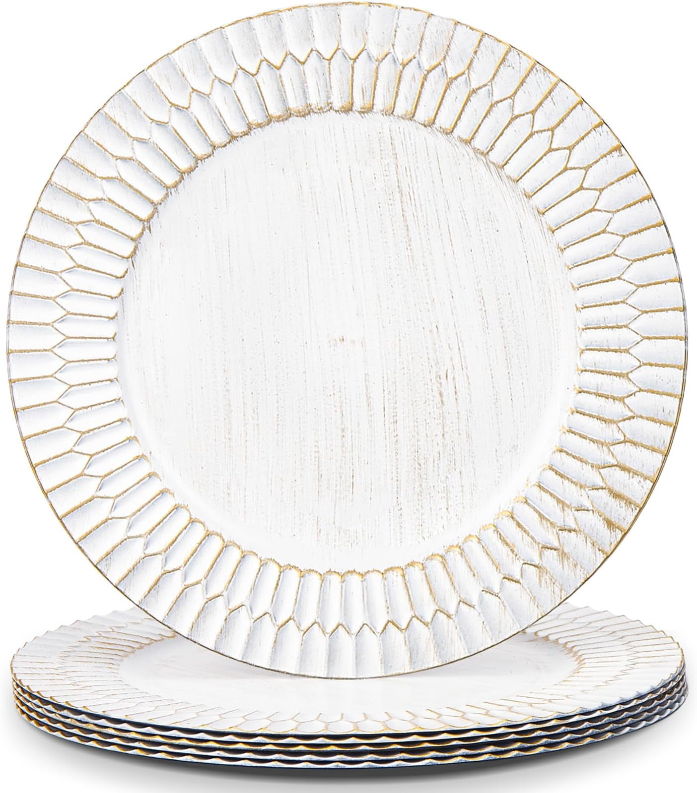 13" White Chargers for Dinner Plates, Decorative Plates, & Service ...
