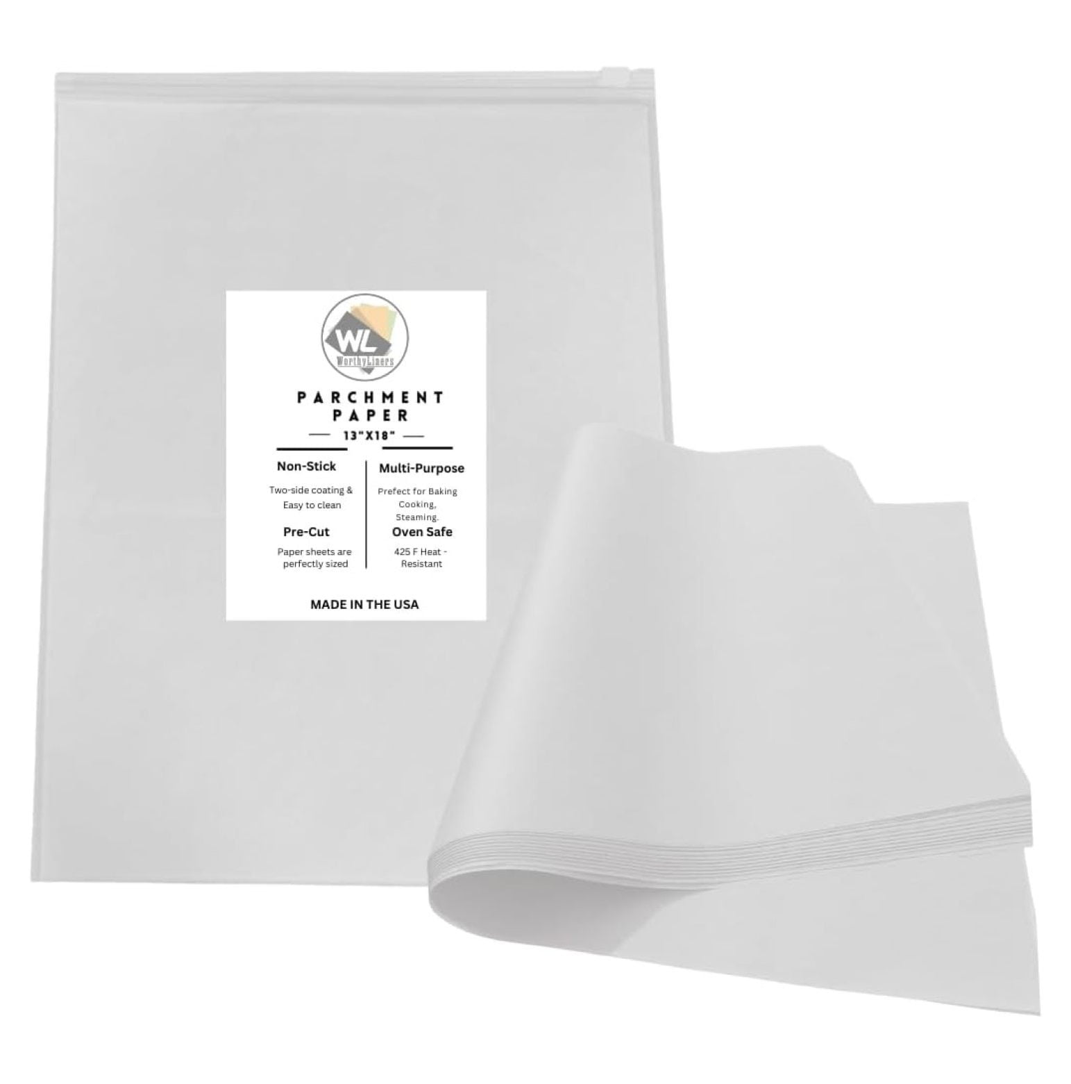 13" X 18", 100 Pack Parchment Paper Pan Liner - Sheets for Baking ...