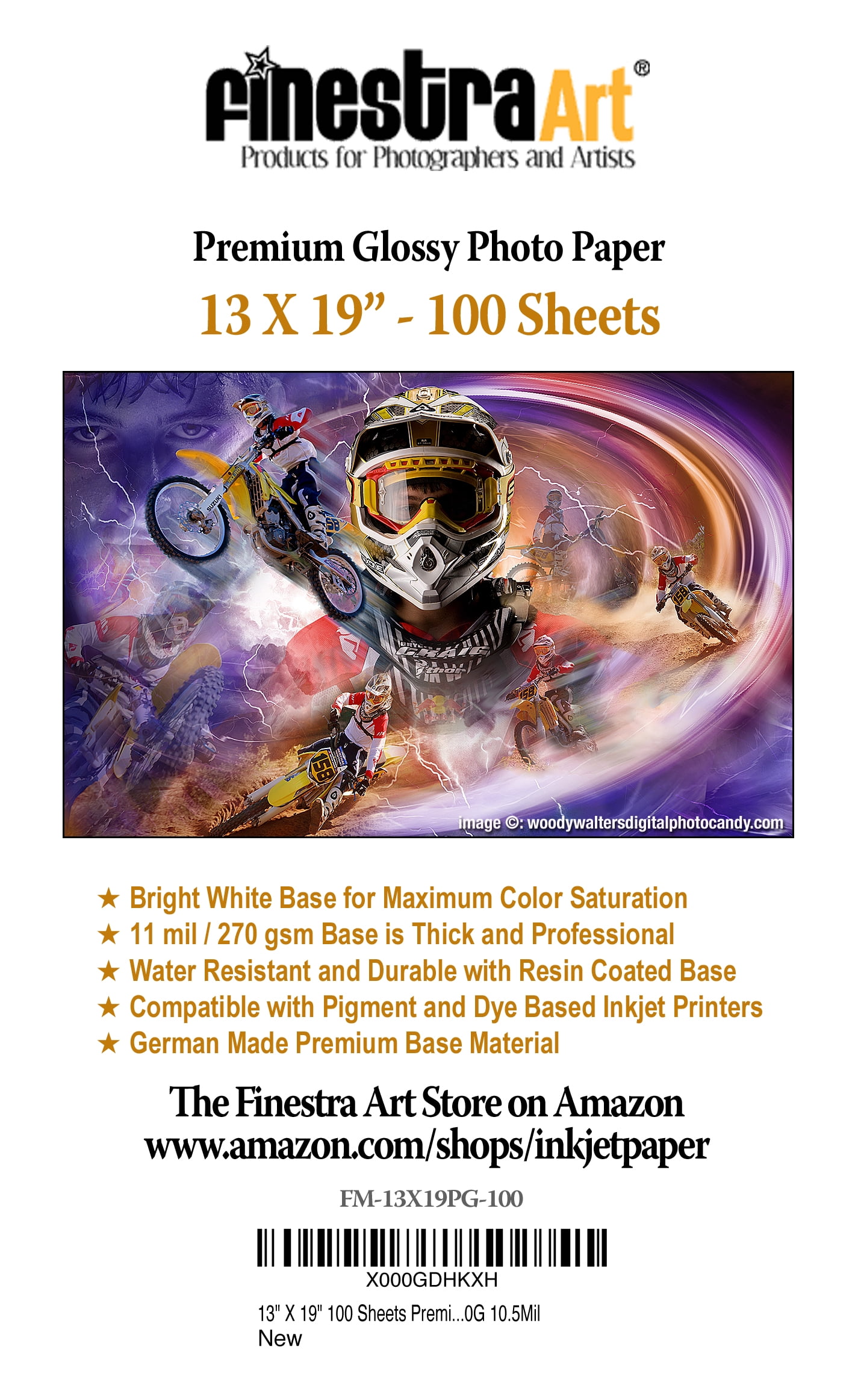 13" X 19" Premium Glossy Inkjet Photo Paper - 100 Sheets - Walmart.com