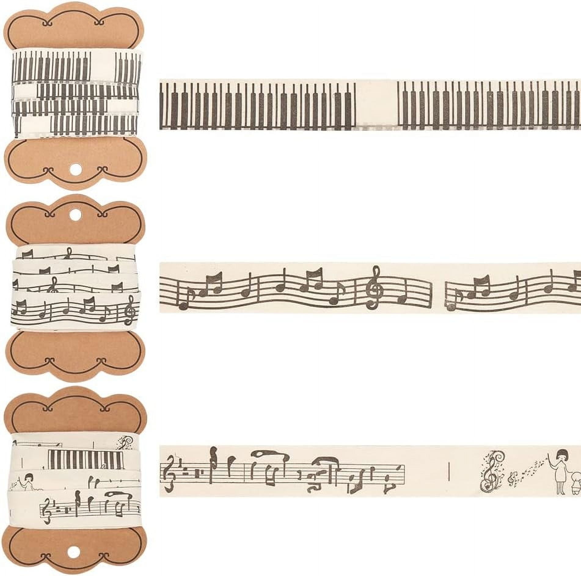 13 Yards 3 Styles Musical Notes Ribbons 0.8 Inch Wide Musical Notes ...