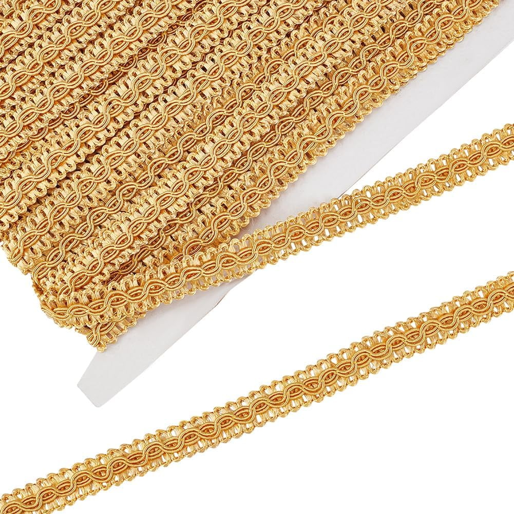 13 Yards Basic Trim Decorative Gimp Braid 3/8 inch Wide Gold Gimp Braid ...