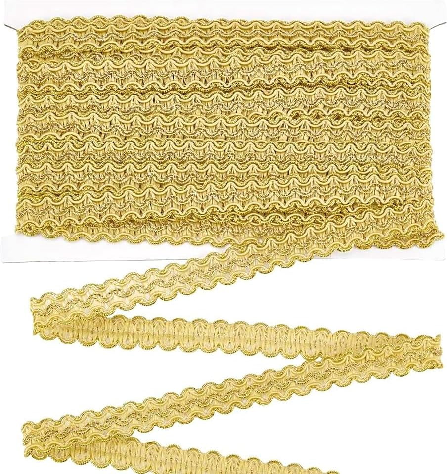 13 Yards Gimp Braid Trim Gold Edge Woven Braid Trim 15mm(W) Handmade ...