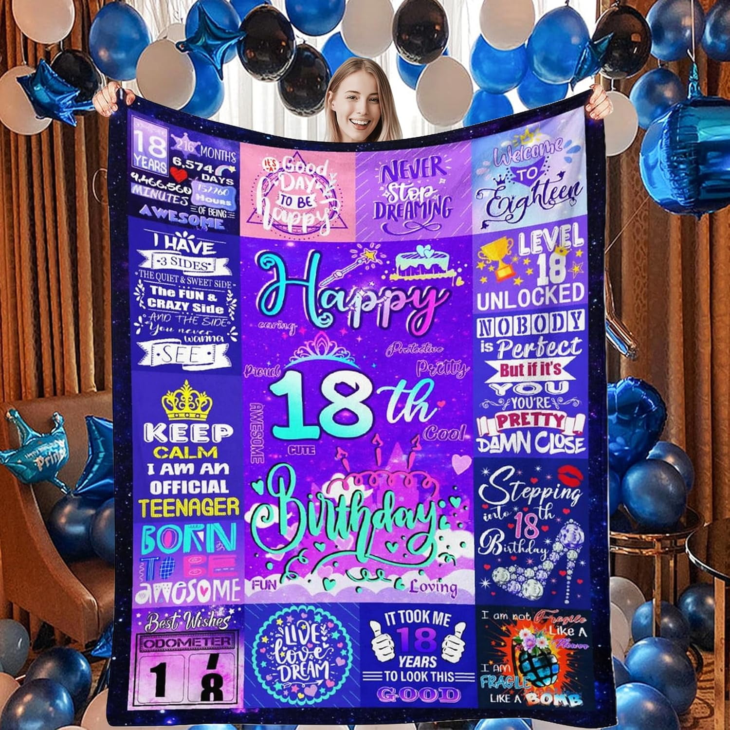 13 Year Old Girl Birthday Gift Ideas Throw Blanket, 13th Birthday Gifts ...