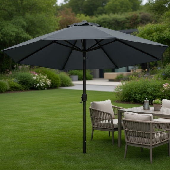 13 ft Double-Sided Outdoor Patio Umbrella with Crank Lift,Fade ...