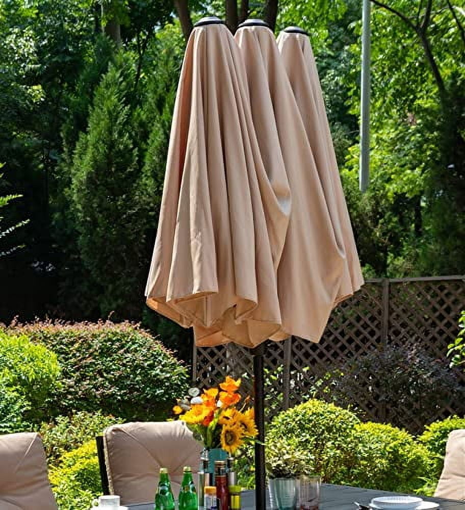 13 ft Large Patio Umbrella Double sided Outdoor Market Umbrella (Color ...