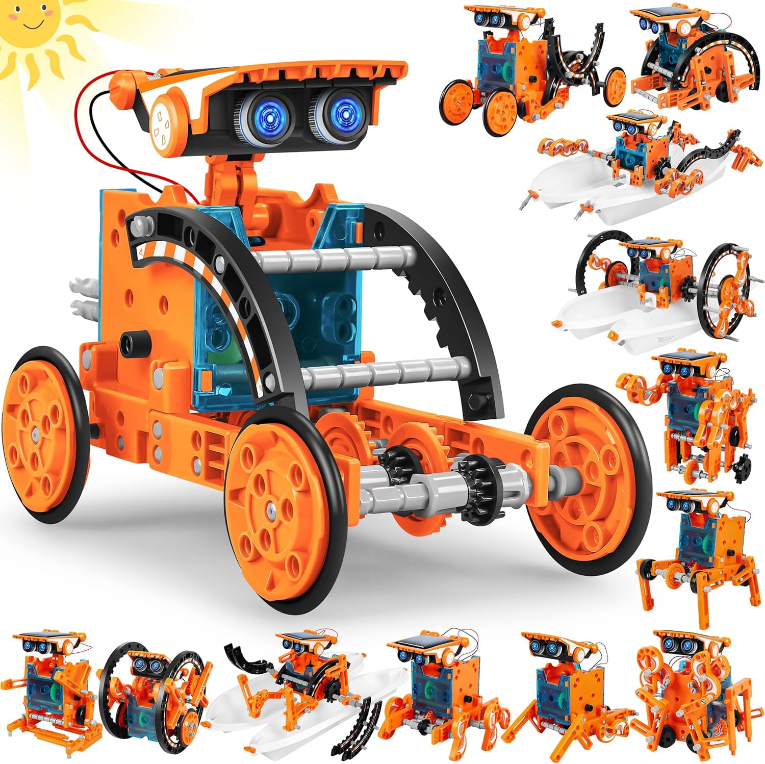 13-in-1 Education Solar Power Robots Toys for Boys Age 8-12 ...