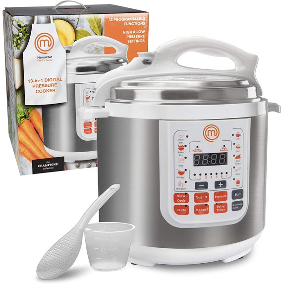 13-in-1 Pressure Cooker- 6 QT Electric Digital Instant MultiPot w 13 ...