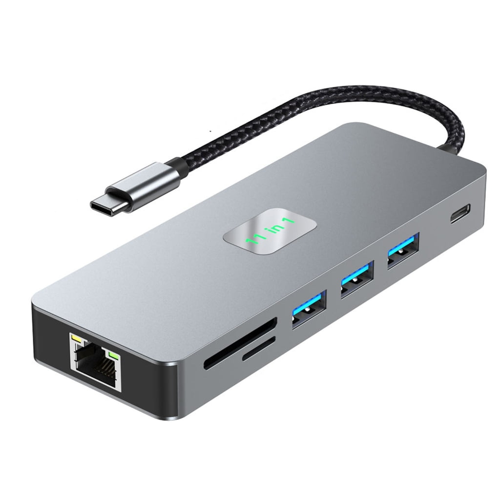 13 in 1 USB C Hub with HDTV VGA Output Gigabit Ethernet Card Reader 3 ...