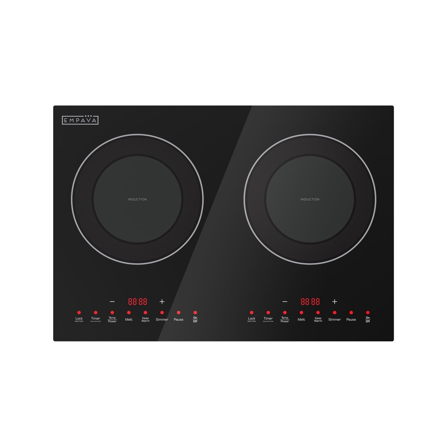 13-in Portable Dual Heating Elements 1800-W Built-in Induction Cooktop ...