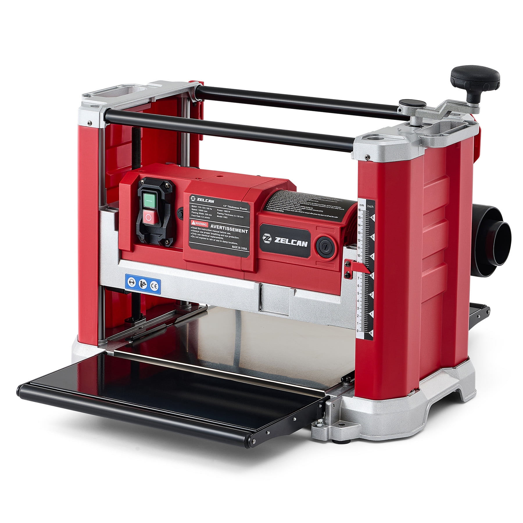 13 in Thickness Planer 1800W 15A Wood Planer Dual Blades for ...