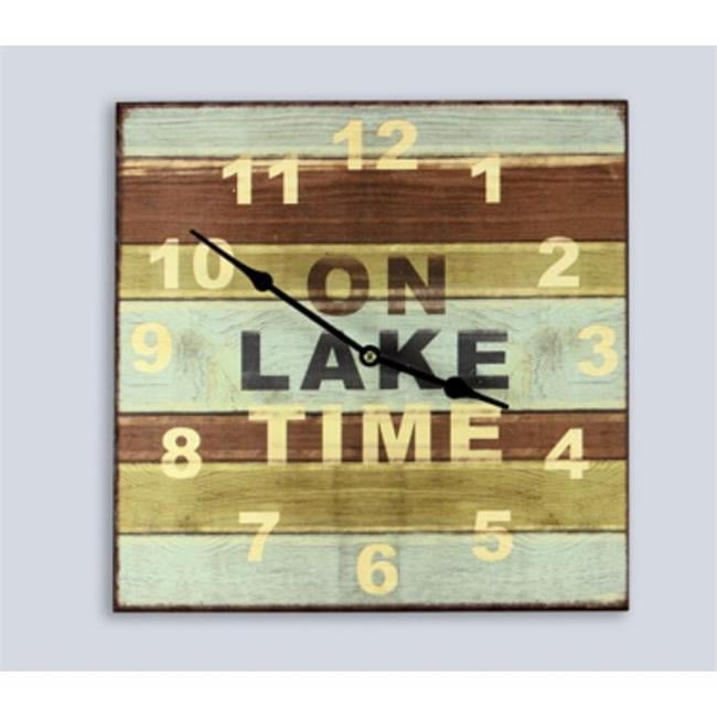 13 in. Wood Lake House Clock - Walmart.com