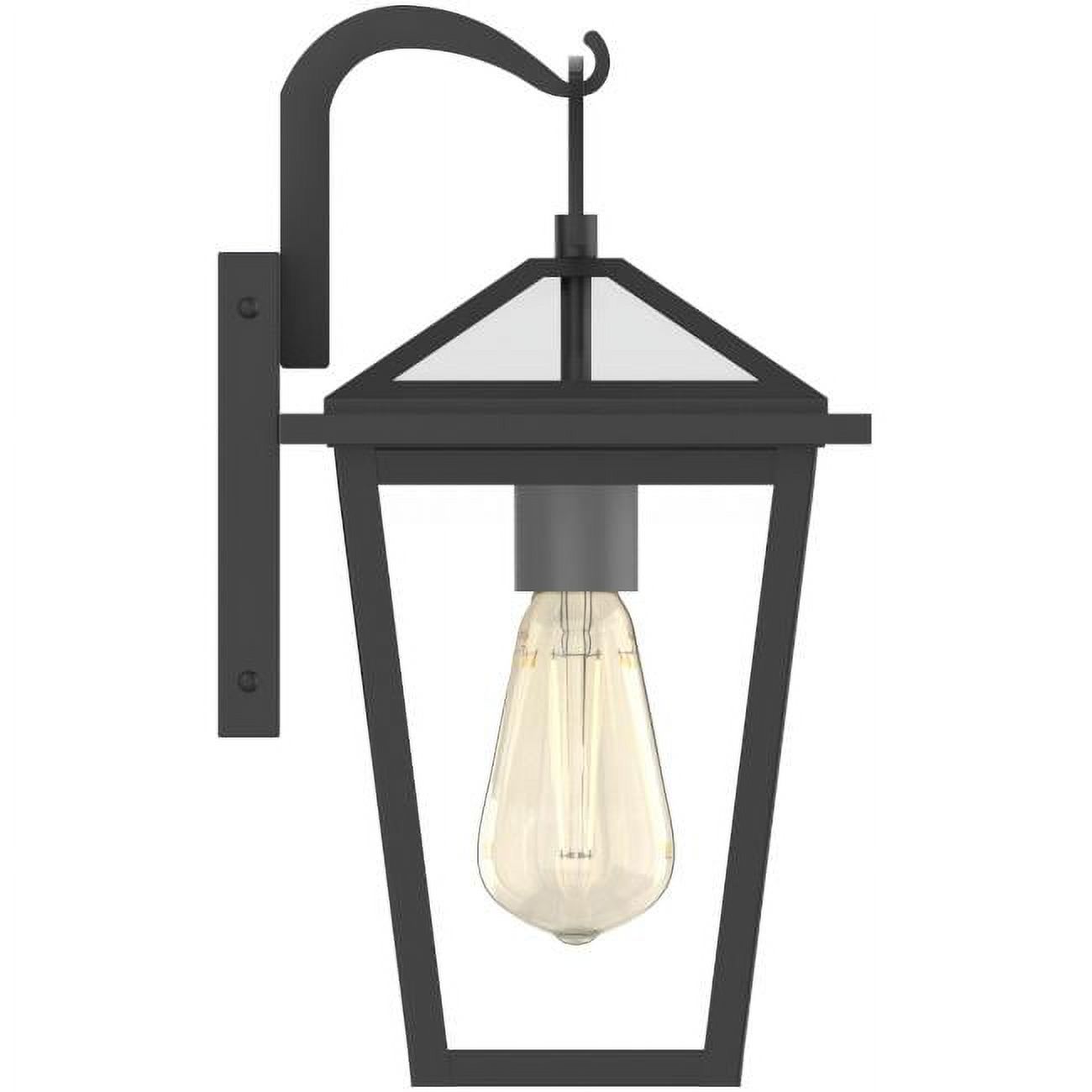 13 in. Woodbridge in 1-Light Finish Outdoor Wall Scone Lamp, Black ...