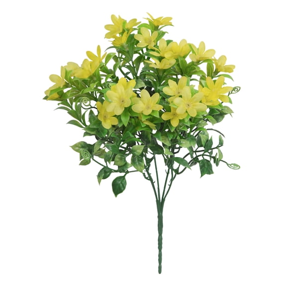 Mainstays 13-inch Artificial Silk Yellow Multi-Head Mini Flower Pick ...