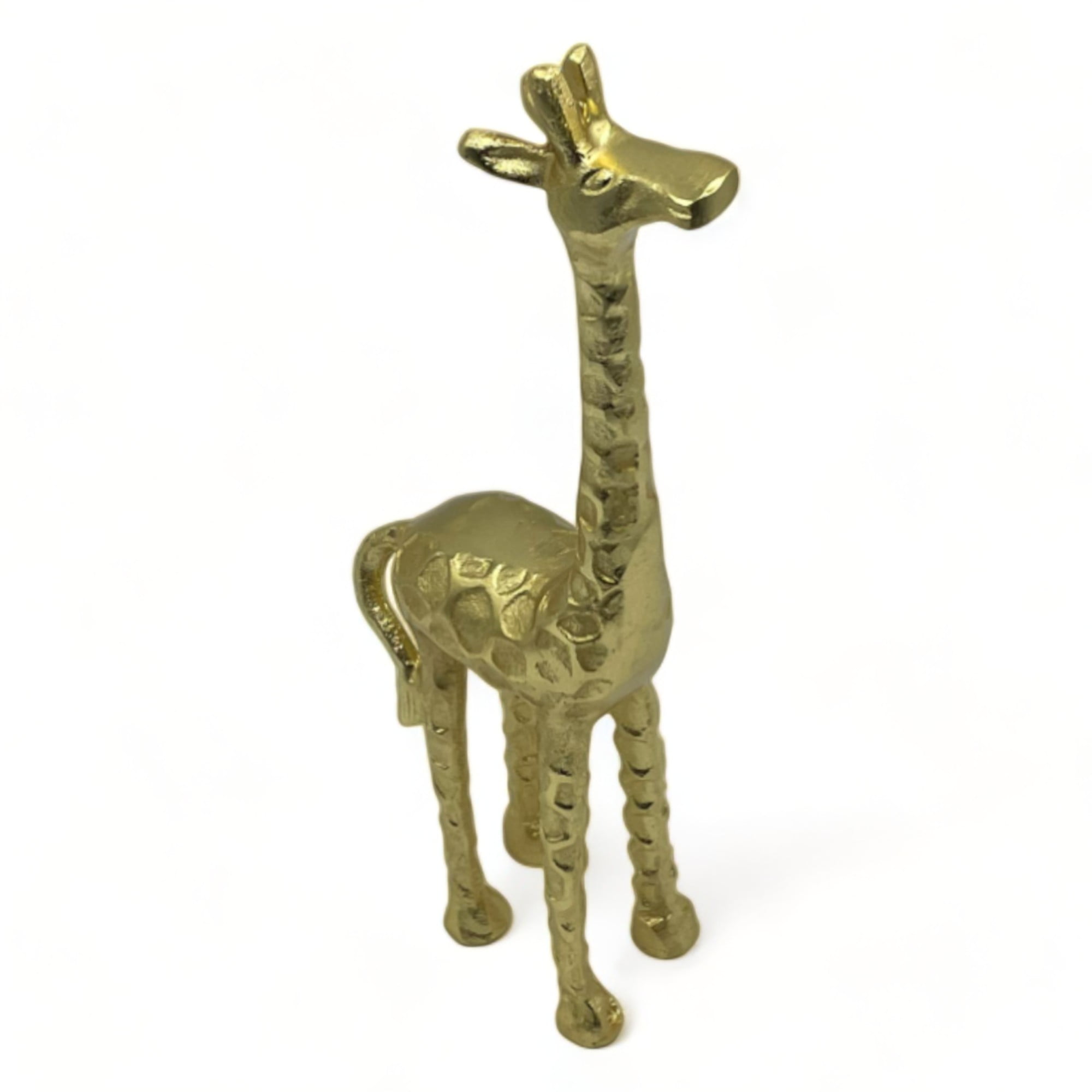Gold Decorative Metal Aluminum Giraffe Home Decor Sculpture 5 in x 2.5 ...