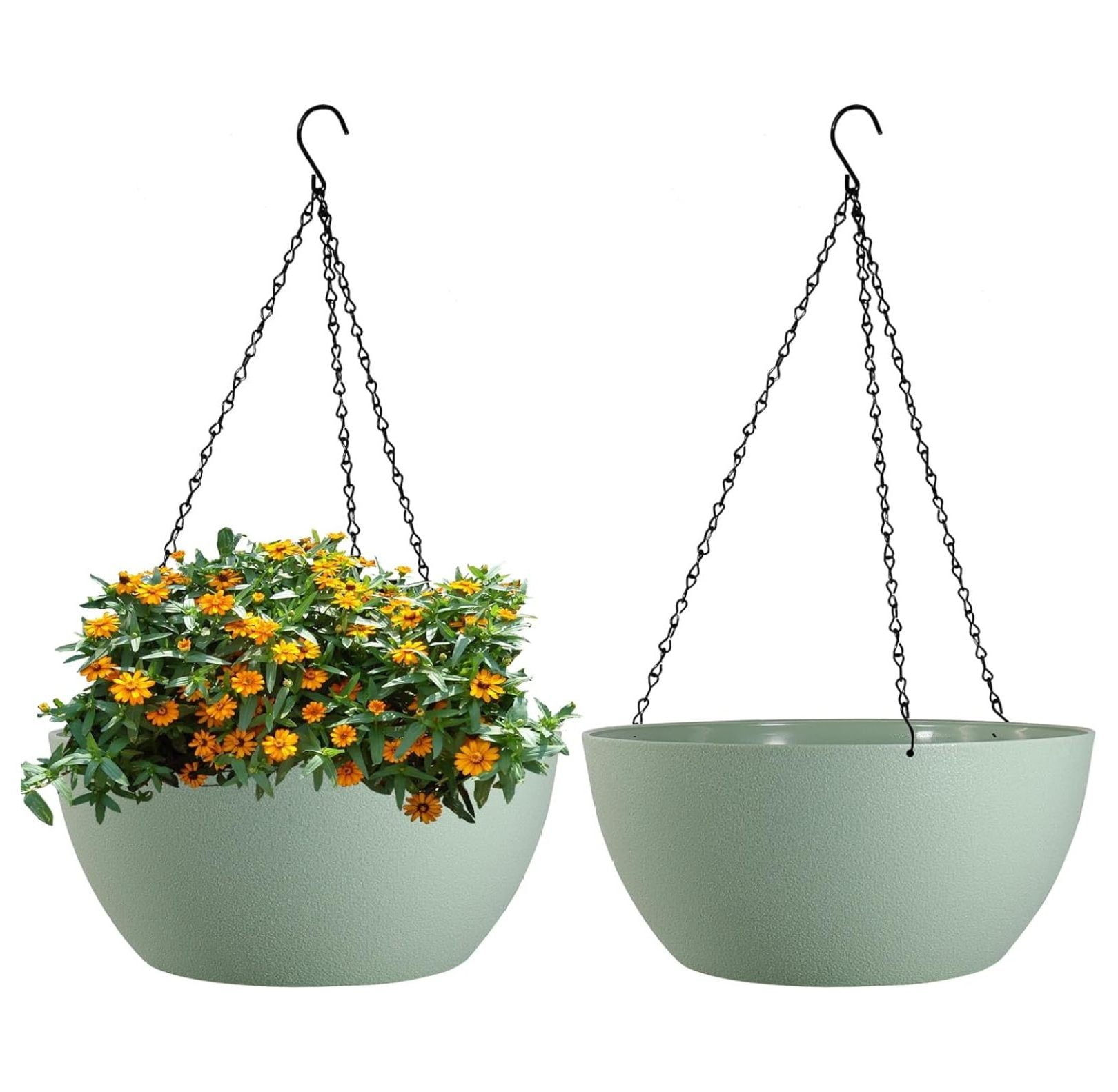 13 inch Large Hanging Planters Plant Pots for Outdoor Indoor Plants ...