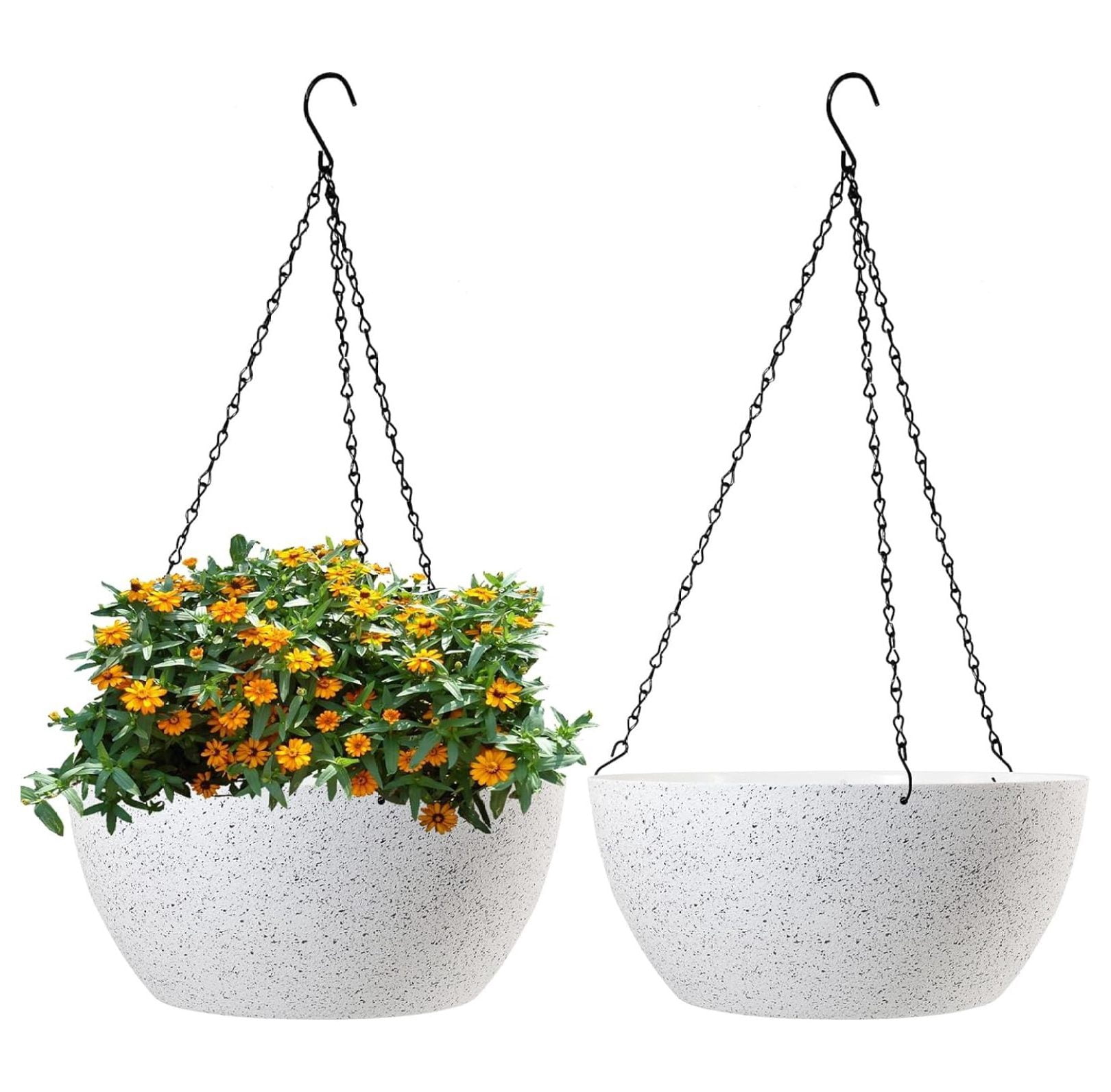 13 inch Large Hanging Planters Plant Pots for Outdoor Indoor Plants ...