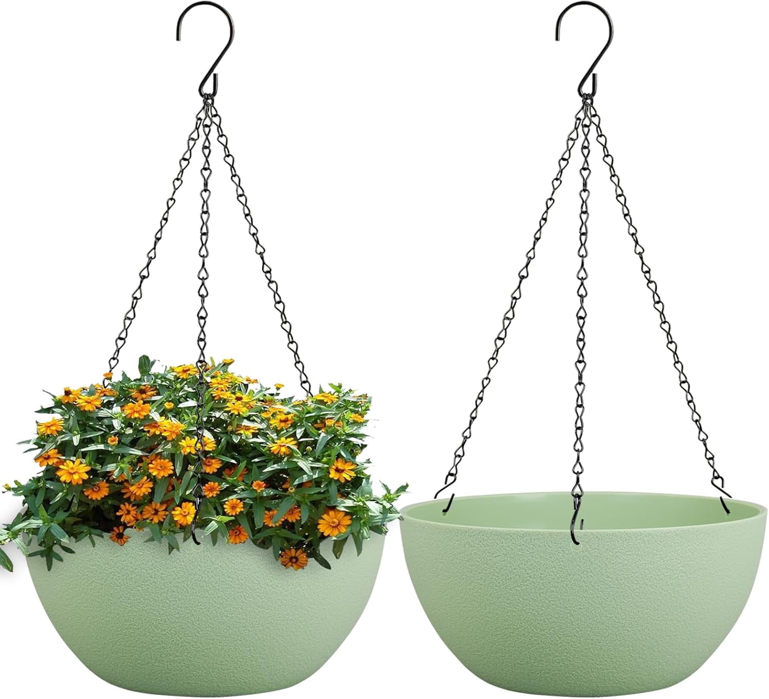 13 inch Large Hanging Planters Plant Pots for Outdoor Indoor Plants ...