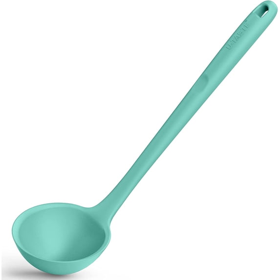 13 inch Silicone Soup Ladle: 600ºF Heat Resistant 4 oz Large Non-stick ...