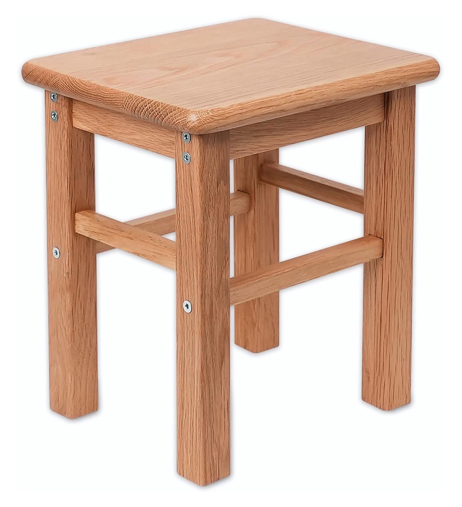 13 inch Sitting Stool - Solid USA Oak Hardwood, Ergonomic 13-Inch Wood ...