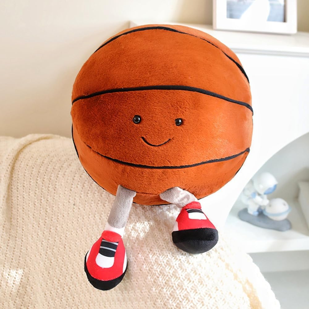 13 inch Stuffed Sports Balls Toy Creative Football Doll Fun Cute Plush ...