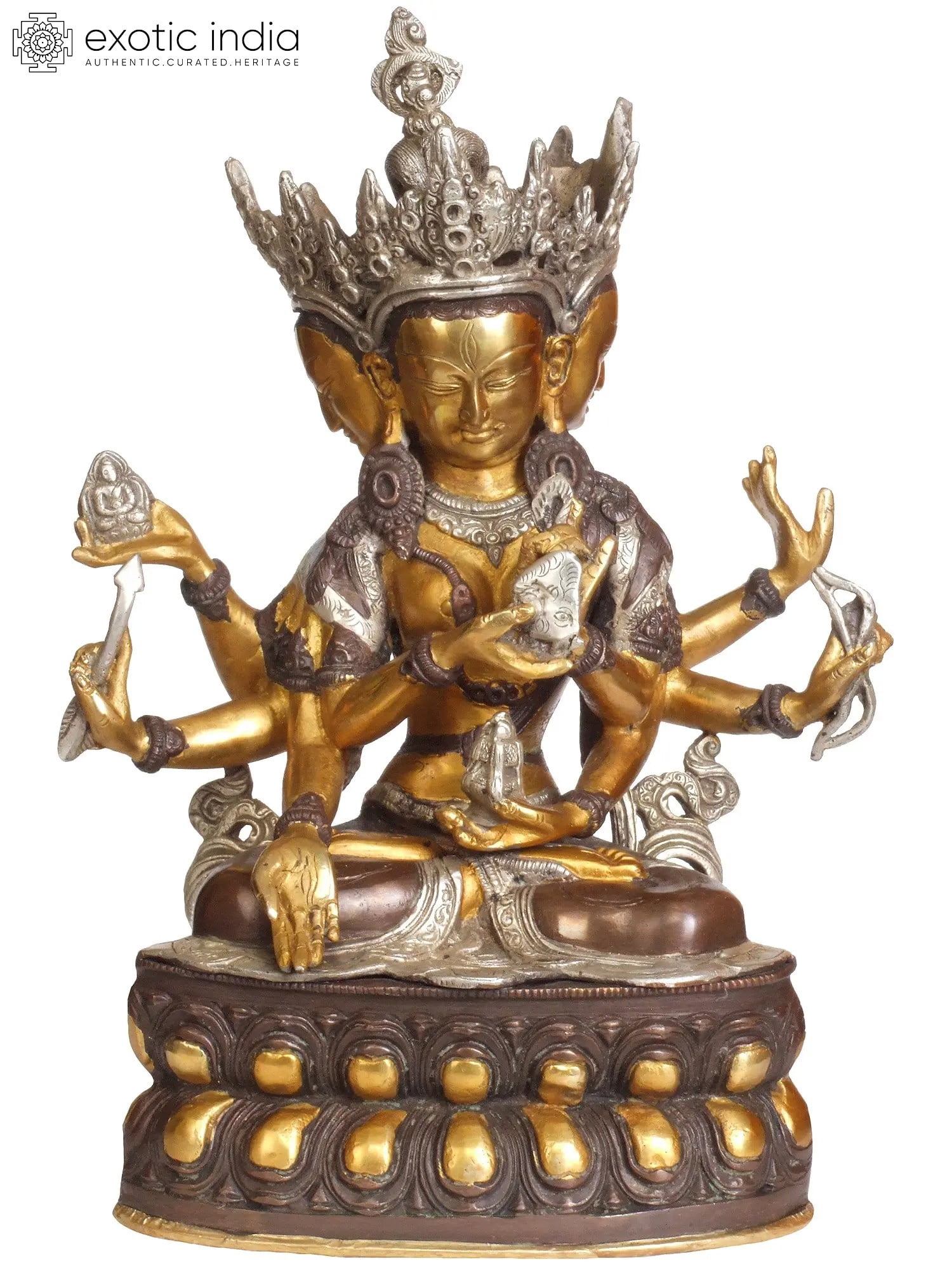 13 inch Ushnishavijaya Buddhist Goddess Death Victor Brass Statue ...