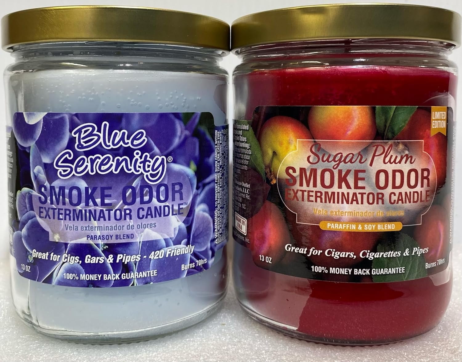 13 oz Jar Candles Assortment Two Fragrances Bundle Blue Serenity/Sugar ...