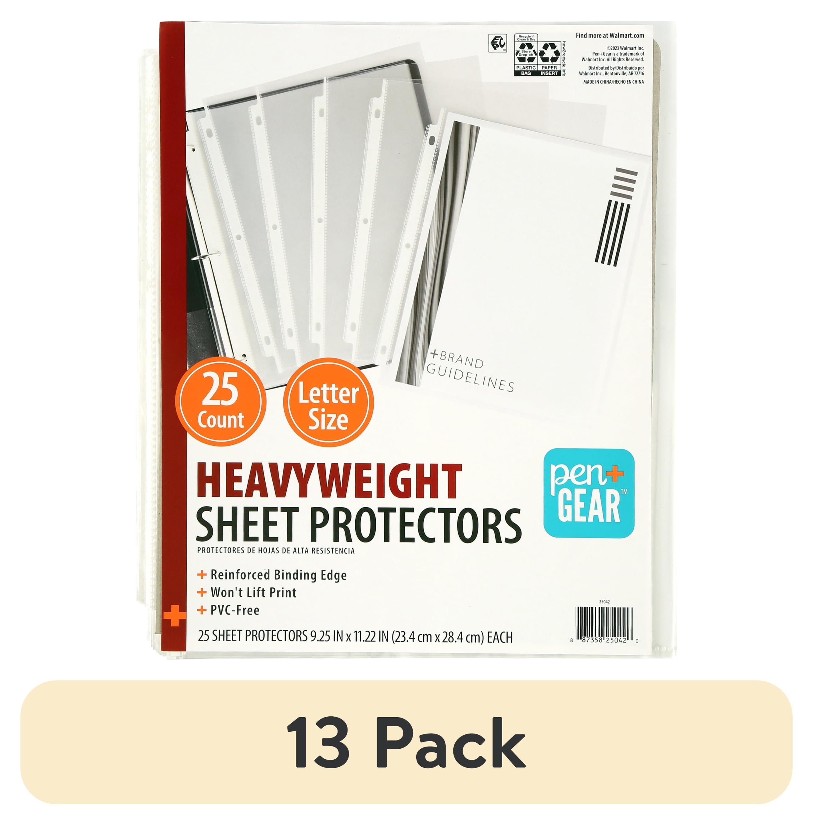 (13 pack) Pen+Gear Heavyweight Sheet Protectors, 8.5" x 11", 25 Count ...