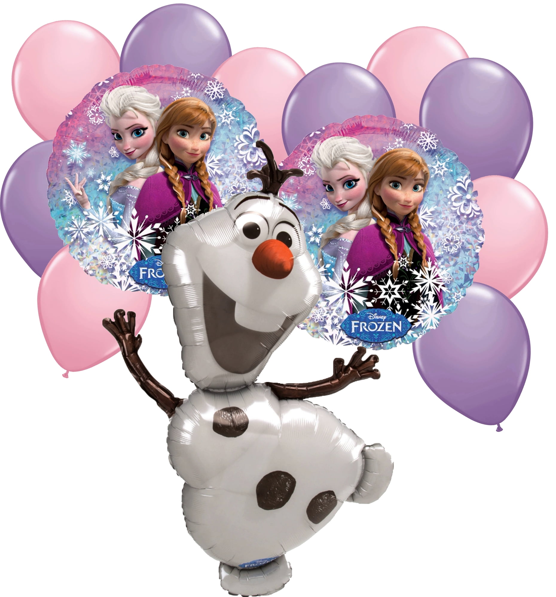 13 pc Disney Frozen Party Balloons: Jumbo Olaf , Elsa Anna Round, 5 ...