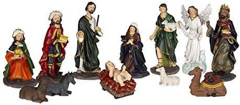 13 pcs 6 inch christmas nativity figurines set, perfect for celebrating ...