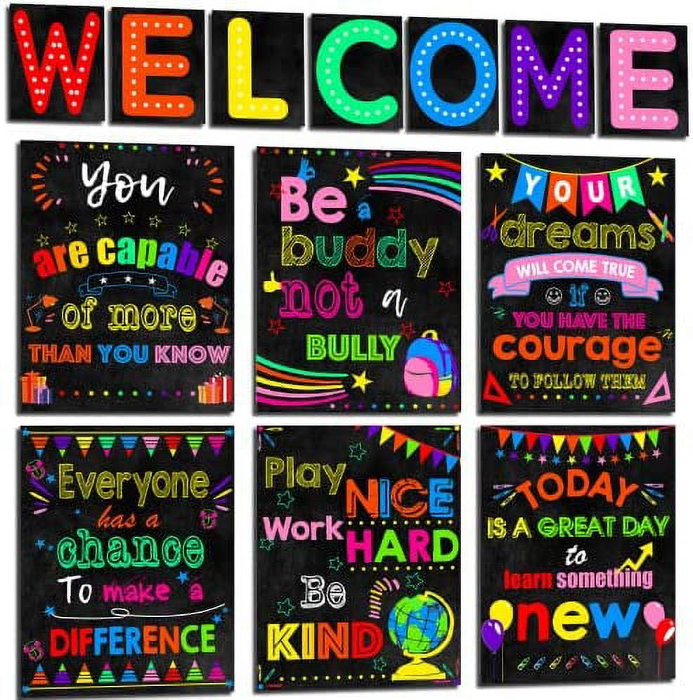 13 pieces Inspirational Wall Decor Motivational Poster for School ...
