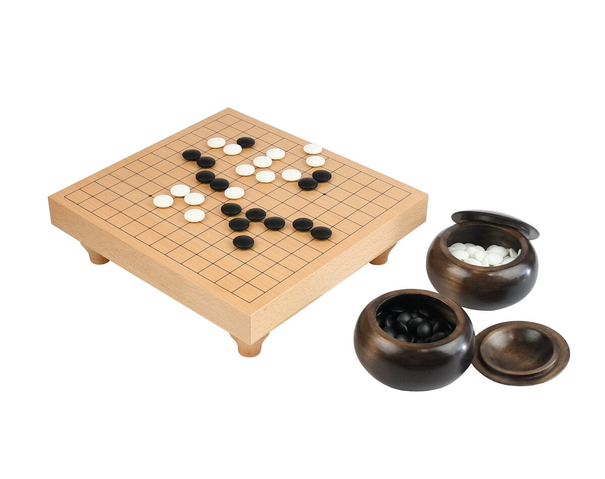 13 x 13 Go Table Set with 8mm stones and Dark Bowls - Walmart.com