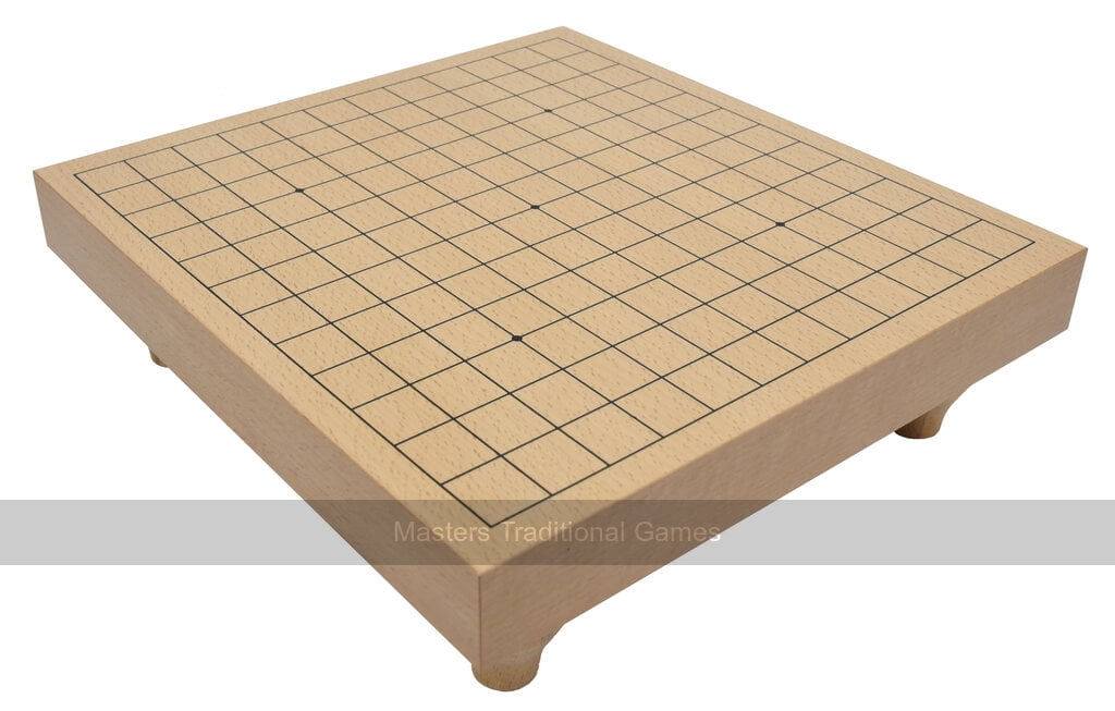 13 x 13 Wooden Go Board with Legs (36mm thick, beech veneer, stones not ...