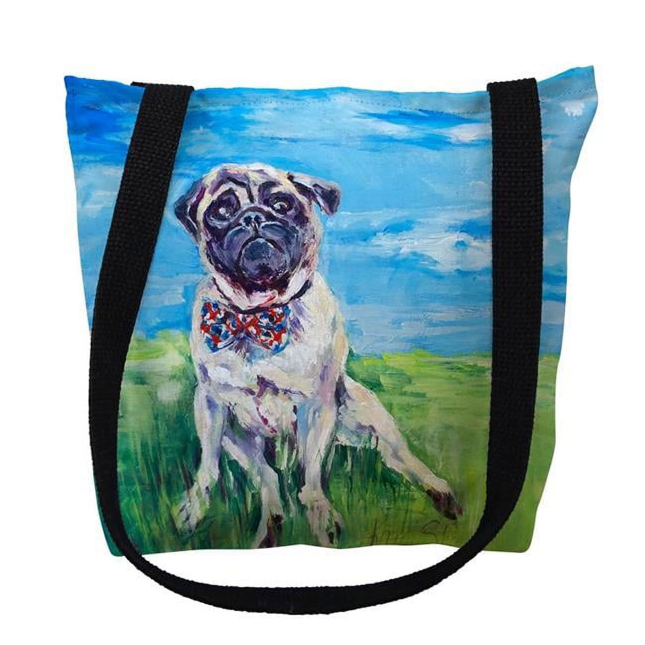 13 x 13 in. Gus in Yard - Pug Small Tote Bag - Walmart.com