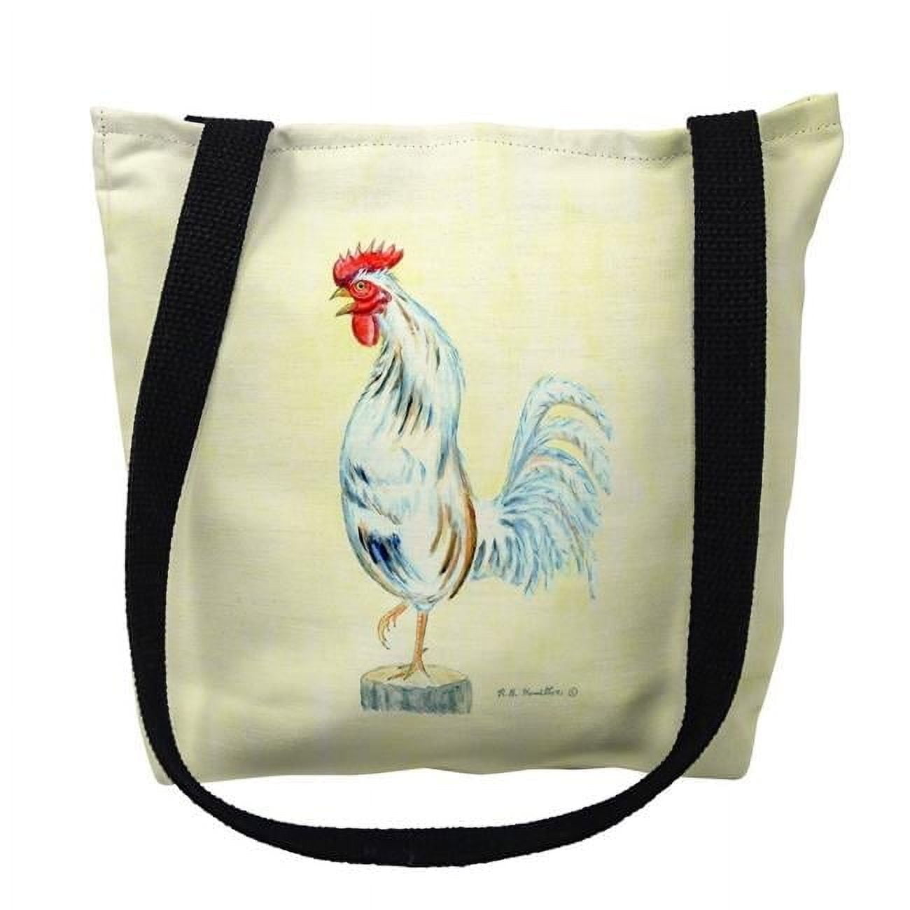 13 x 13 in. White Rooster on Yellow Small Tote Bag - Walmart.com