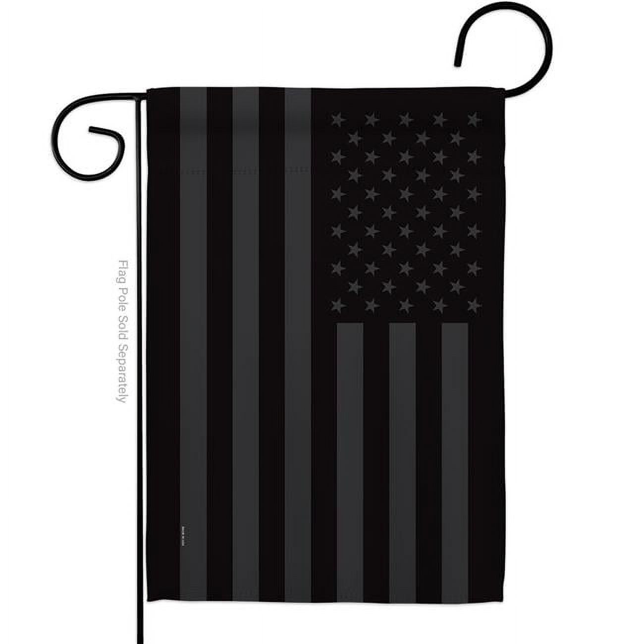 13 x 18.5 in. All Black America USA Historic Vertical Garden Flag with ...