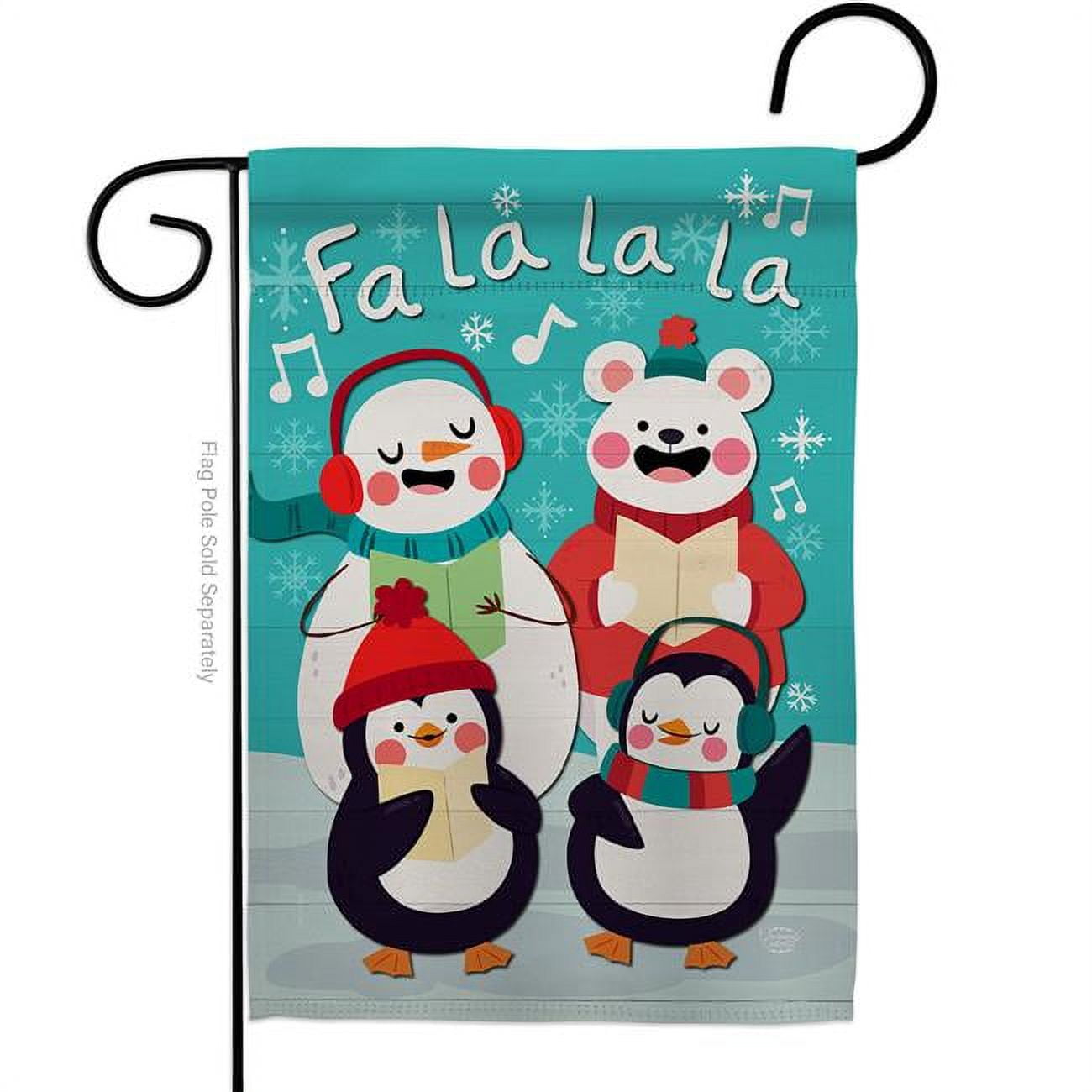 13 x 18.5 in. Fa La Fun Garden Flag with Winter Wonderland Double-Sided ...