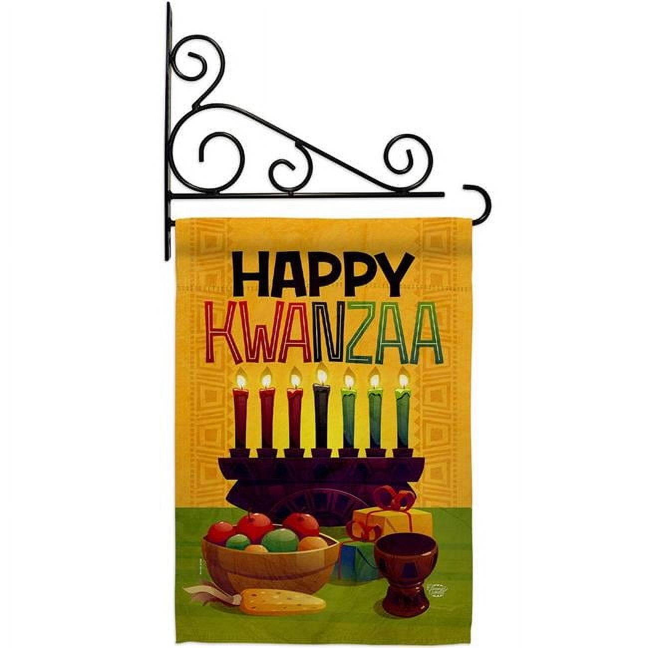 13 x 18.5 in. Harvest Kwanzaa Garden Flag Set for Black History Double ...