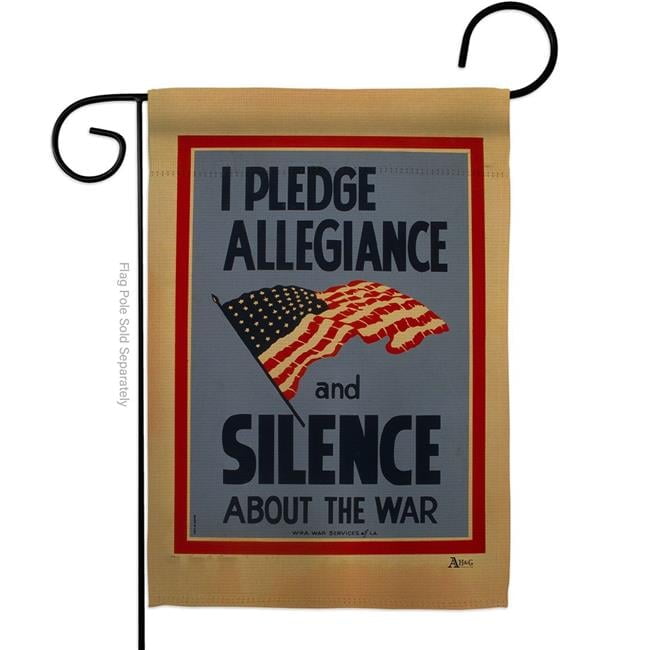 13 x 18.5 in. I Pledge Allegiance & Silence Garden Flag with Americana ...
