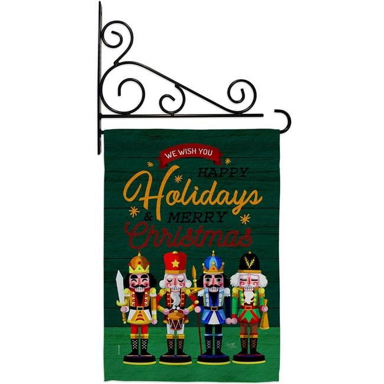 13 x 18.5 in. Nutcracker Holiday Garden Flag Set for Wintertime ...
