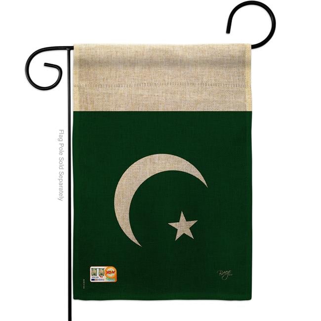 13 x 18.5 in. Pakistan Burlap Flags of the World Nationality ...
