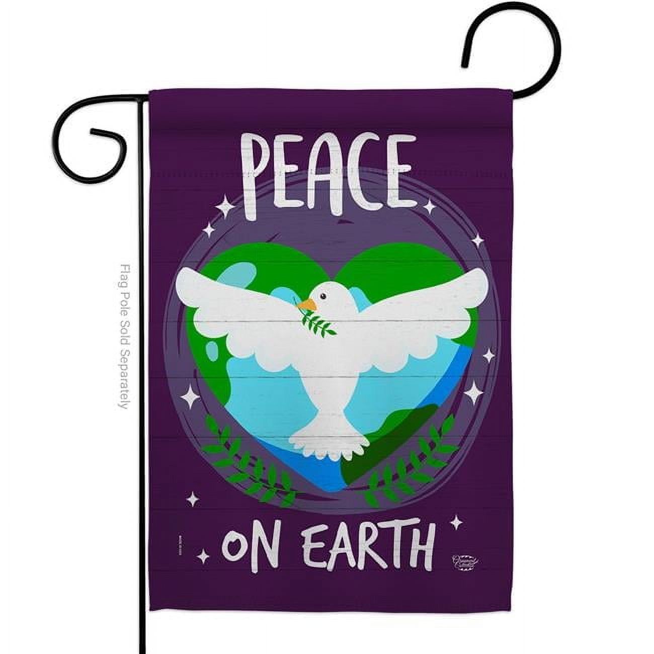 13 x 18.5 in. Peace on Earth Sweet Life Double-Sided Decorative ...