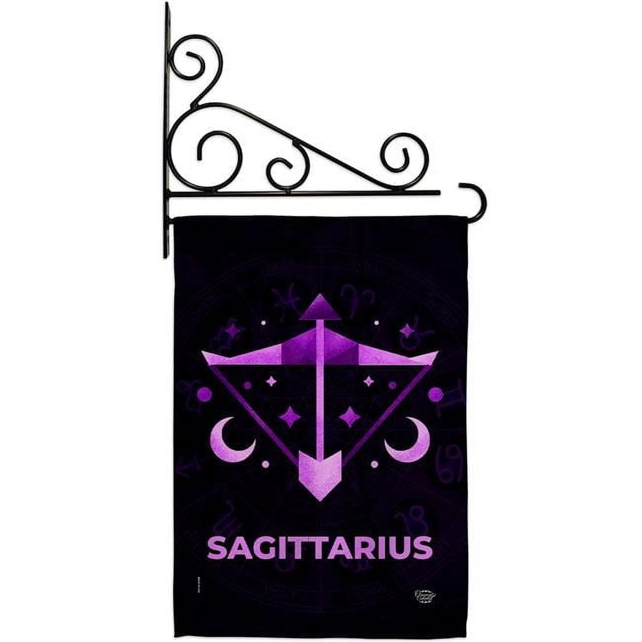 13 x 18.5 in. Sagittarius Garden Flag Set for Interests Zodiac Double-Sided Decorative Vertical ...
