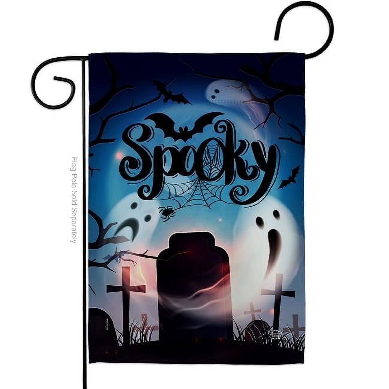 13 x 18.5 in. Spooky Night Garden Flag with Fall Halloween Double-Sided ...