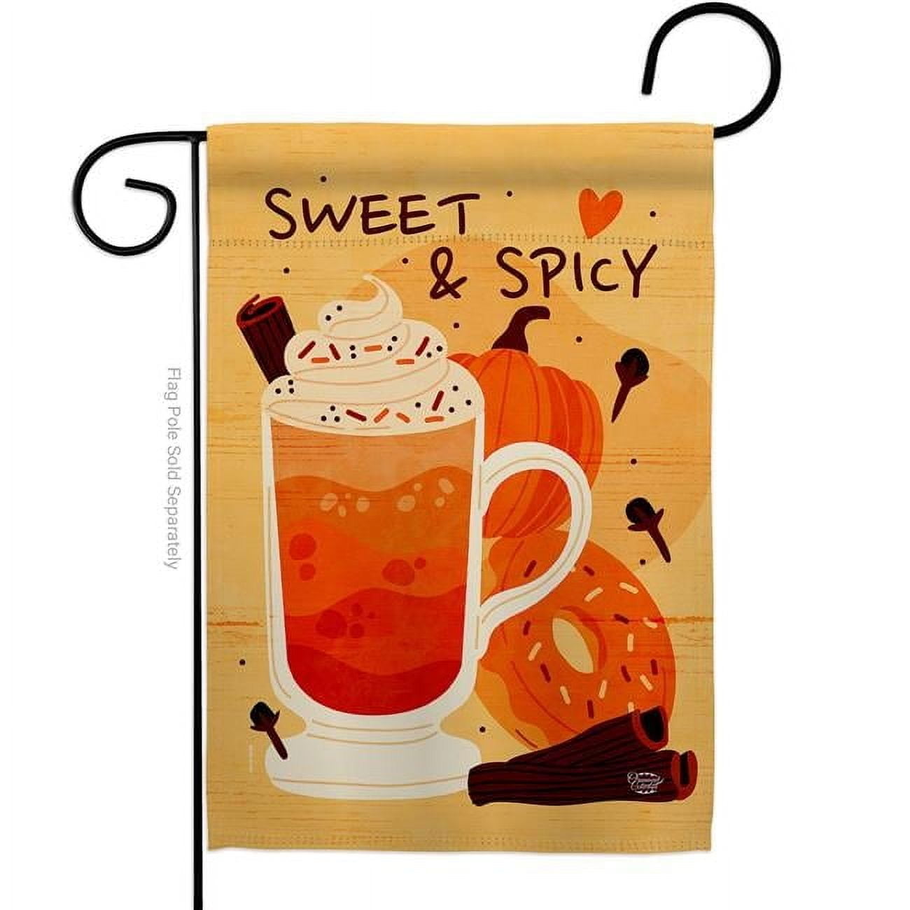 13 x 18.5 in. Sweet & Spicy Garden Flag with Fall Harvest Autumn Double ...