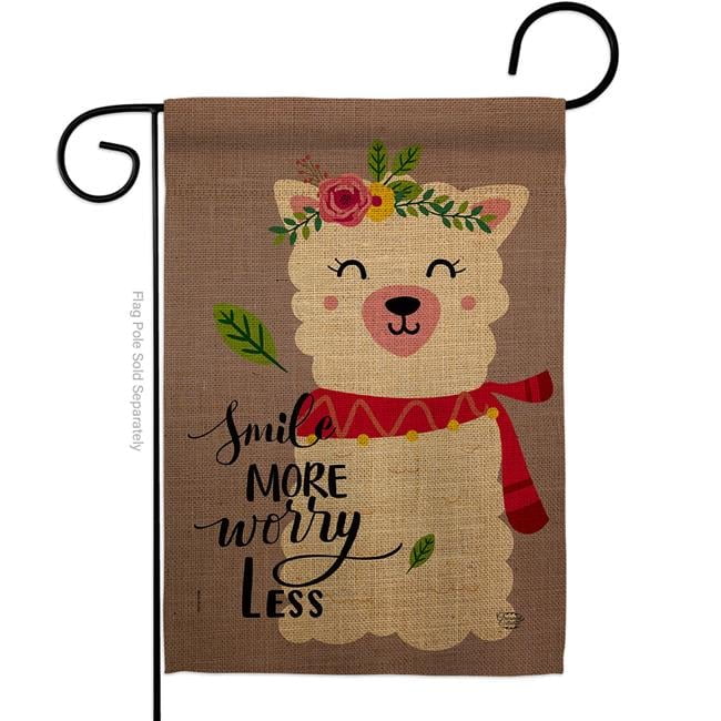 13 x 18.5 in. Worry Less Sweet Life Inspirational Double-Sided ...