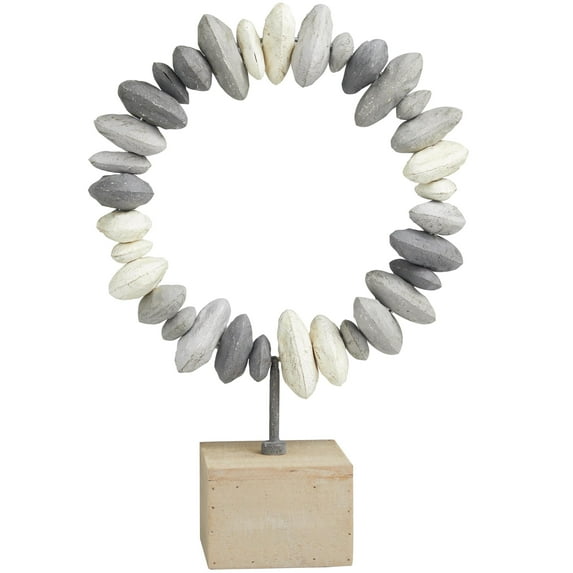 DecMode Metal Stone Abstract Sculpture - Home Decor - Walmart.com