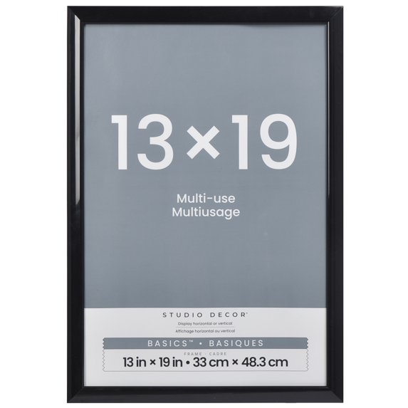 13" x 19" Black Multi-Use Picture Frame by Studio Decor - Includes Pre ...