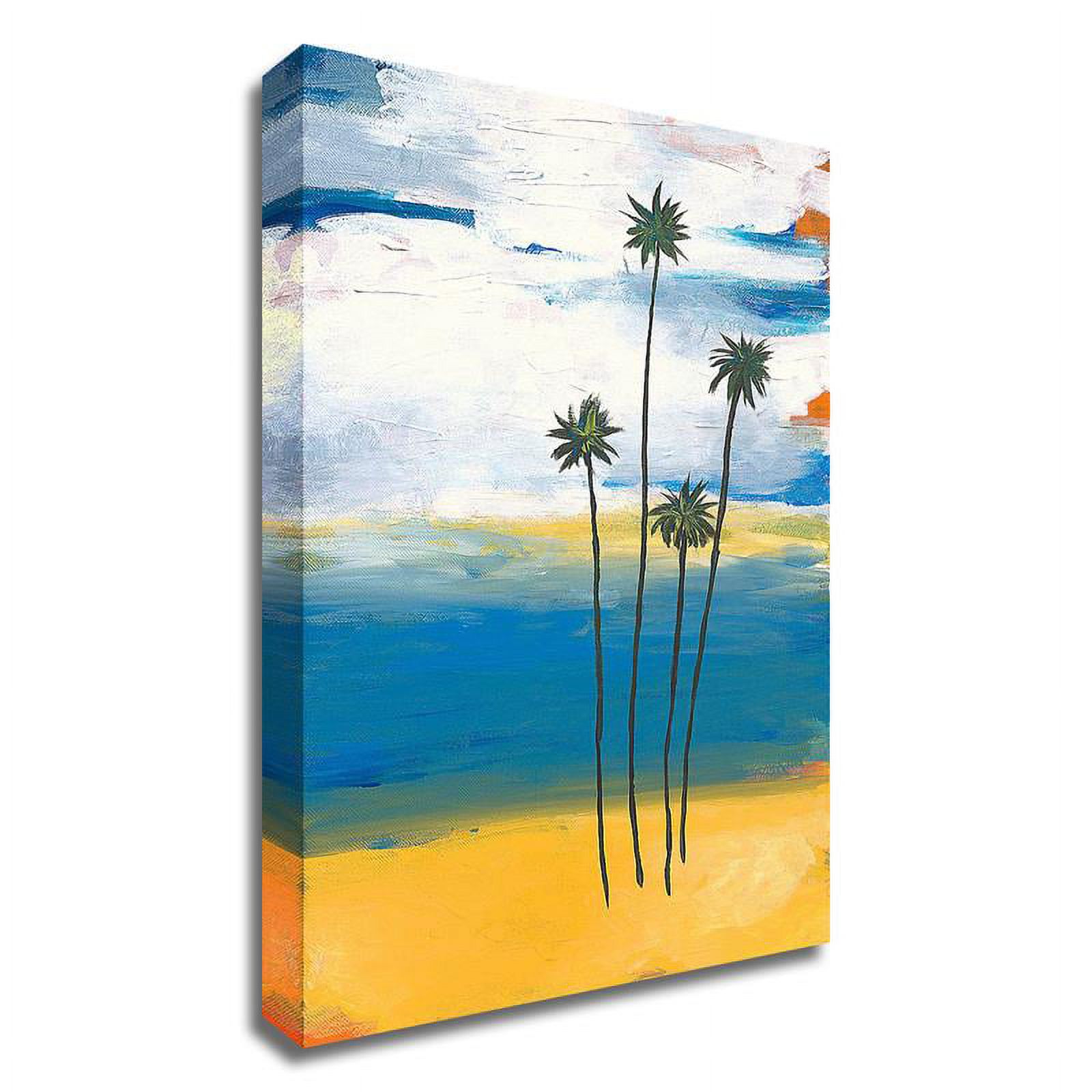 13" x 27" Four Palms by Jan Weiss - Wall Art Print on Canvas Fabric ...