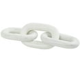 DecMode Decorative Tabletop Accent 13x3 White Marble 3 Link Chain ...